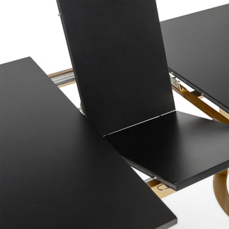 Lua extendable dining table - noir black - Laura James