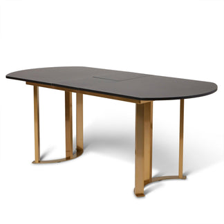 Lua extendable dining table - noir black - Laura James