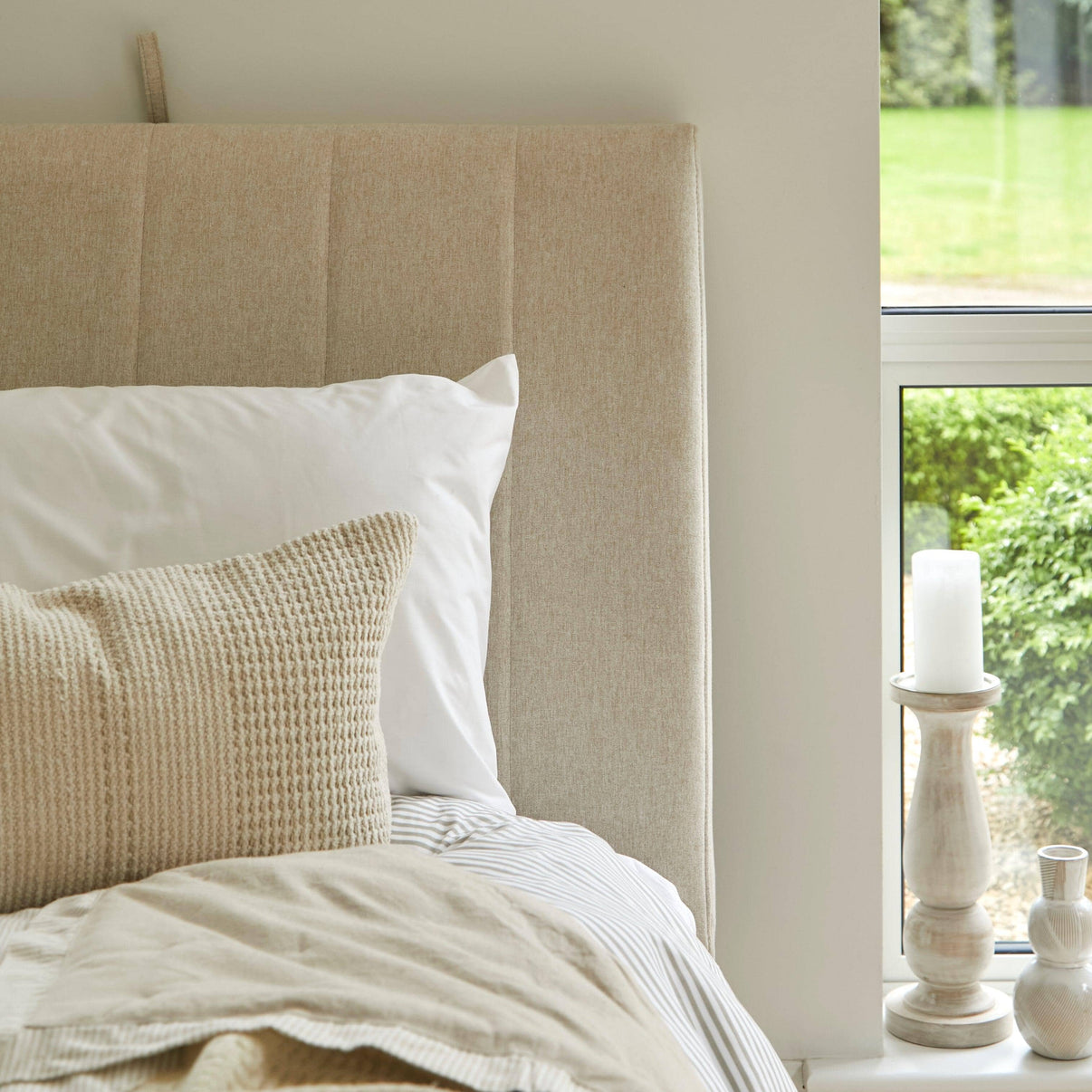 Madeleine Sand Bed in a Box - with Pale Oak Legs - Laura James