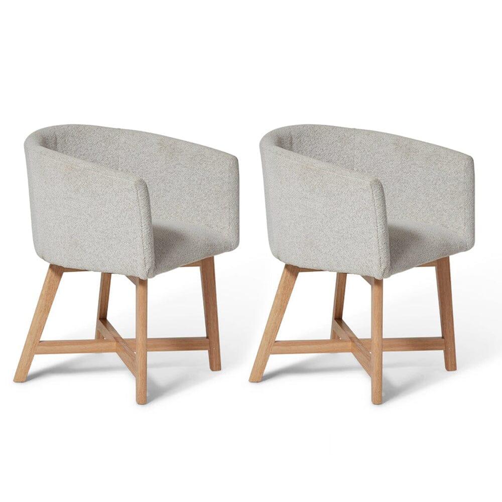 Magnus dining chair - set of 2 - dove grey and pale oak - Laura James