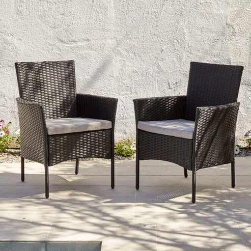 Marston 4 Seater Rattan Garden Dining Set with Grey LED Premium Paraso ...