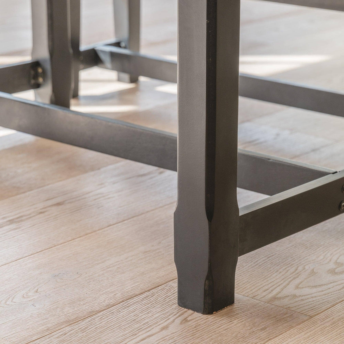 Matilda Wooden Dining Table and Benches Set - Black - Laura James