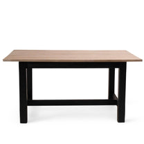 Matilda Wooden Dining Table - Chalked Mango and Black - Laura James