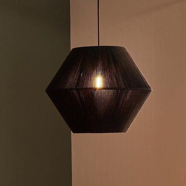 Neri Black Cotton String Pendant Light - Laura James