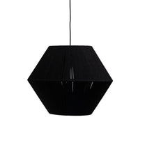 Neri Black Cotton String Pendant Light - Laura James