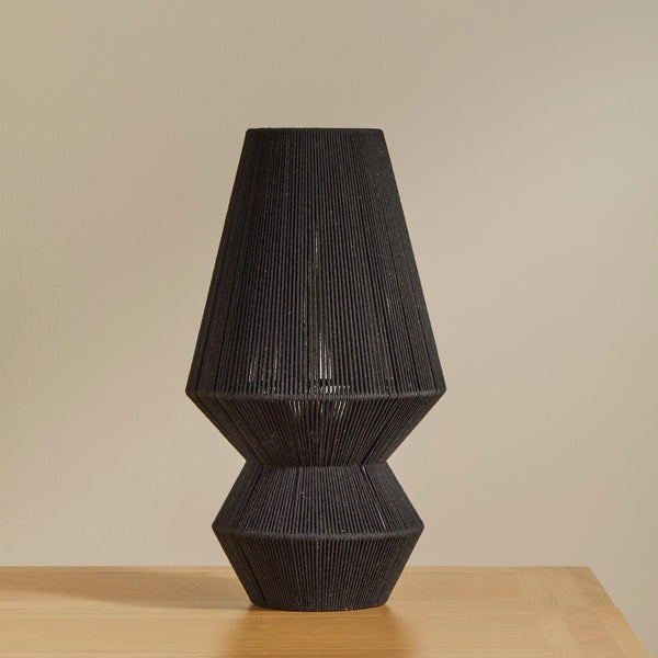 Neri Large Black Cotton String Table Lamp - Laura James