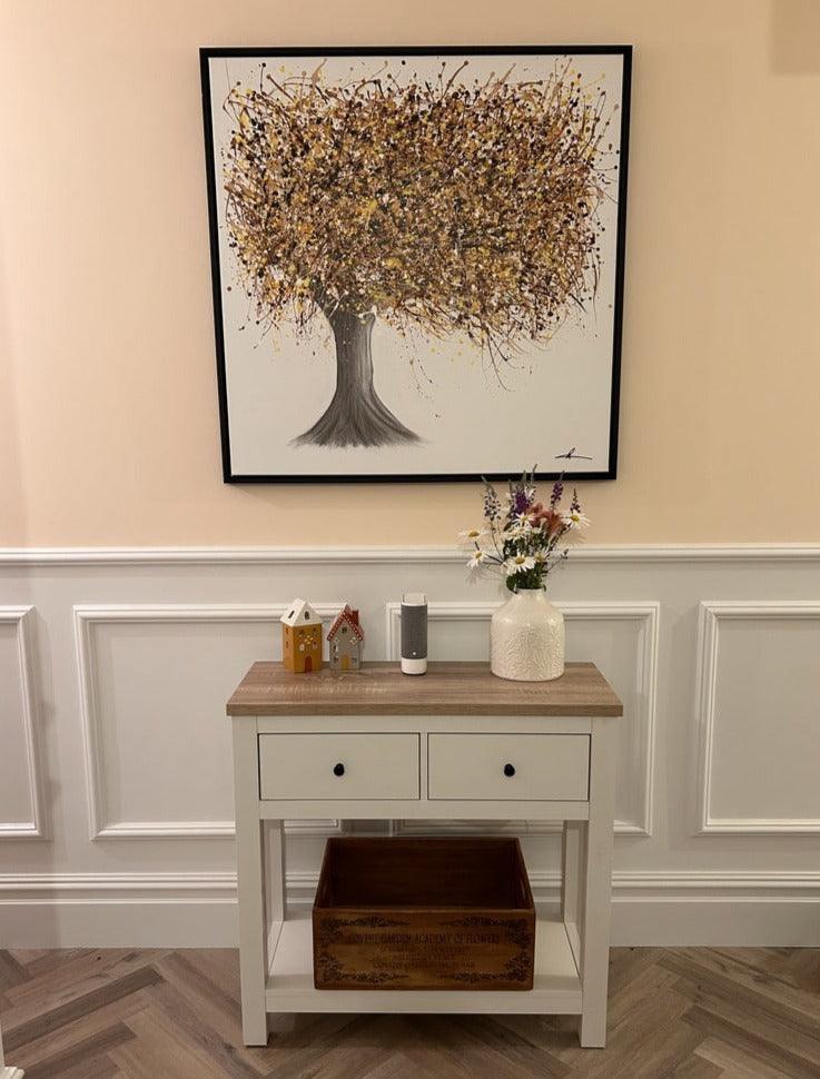 Bampton 2 Drawer Console Table - Alabaster White - Laura James