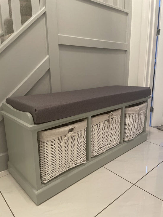 Fyfield Hallway Shoe Storage Bench with Cushion – Laura James