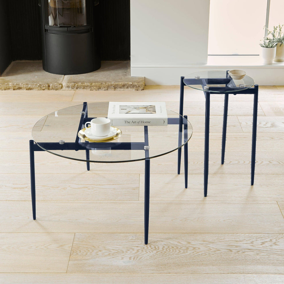 Oscar Nesting Coffee Table - Midnight Blue – Laura James