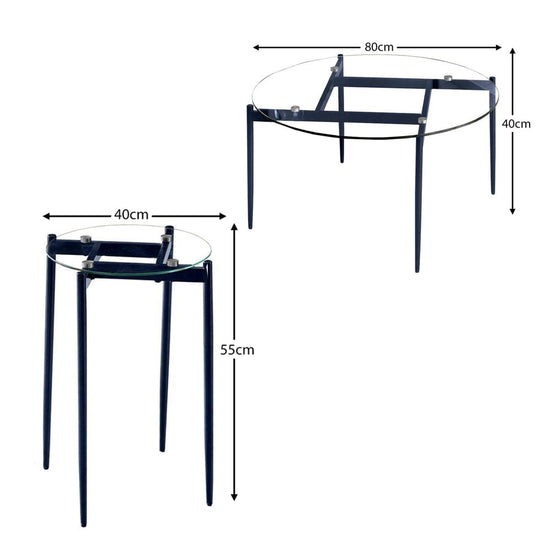 Oscar Nesting Coffee Table - Midnight Blue – Laura James
