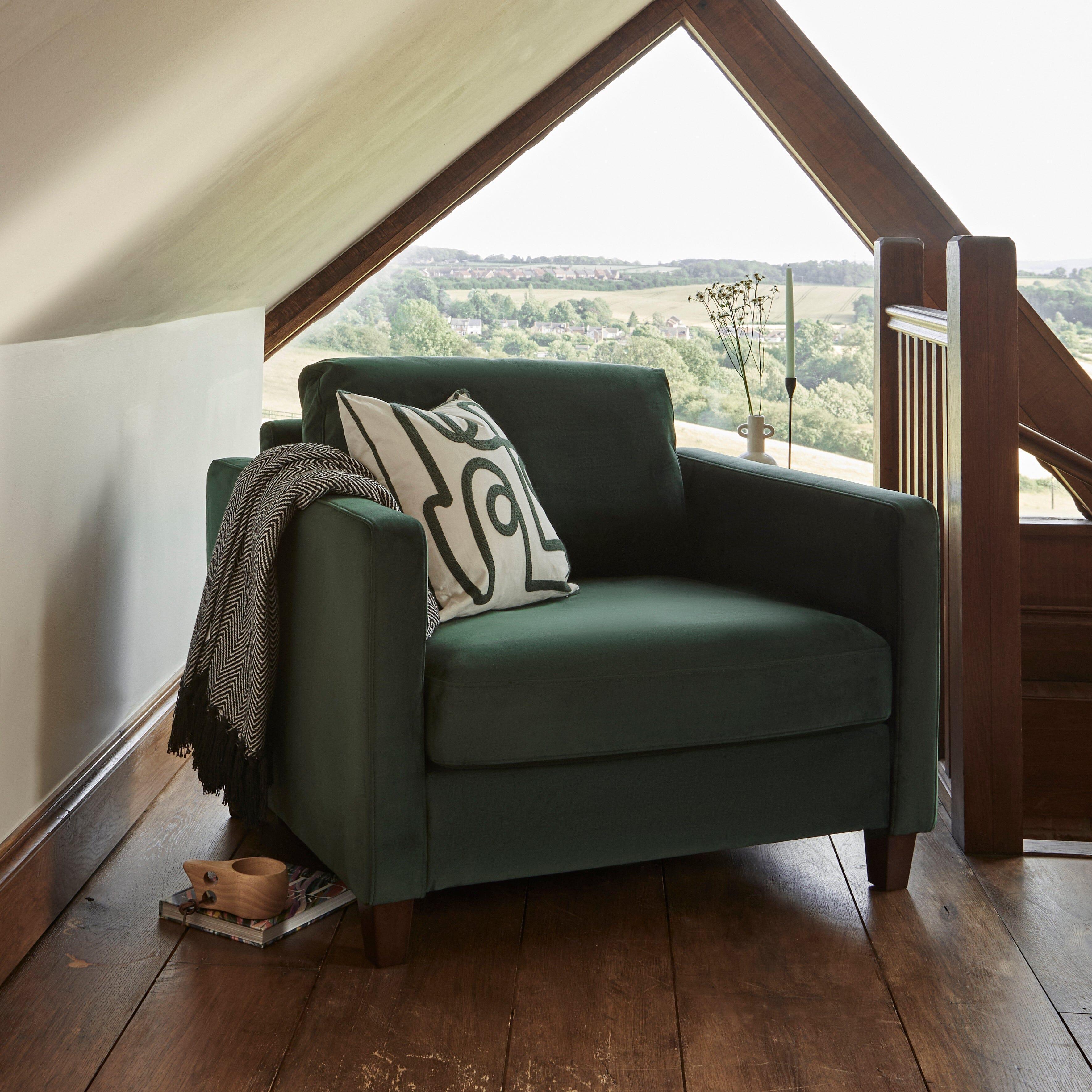 Ava Green Armchair - Laura James