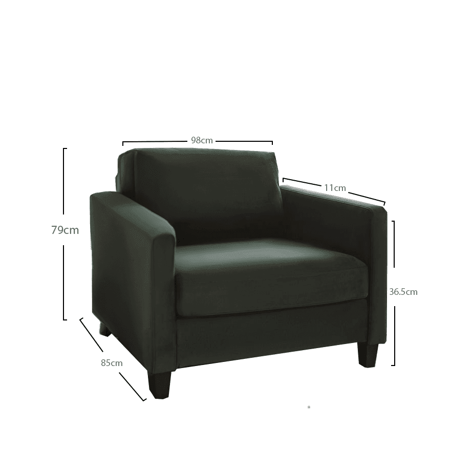 Ava Green Armchair - Laura James