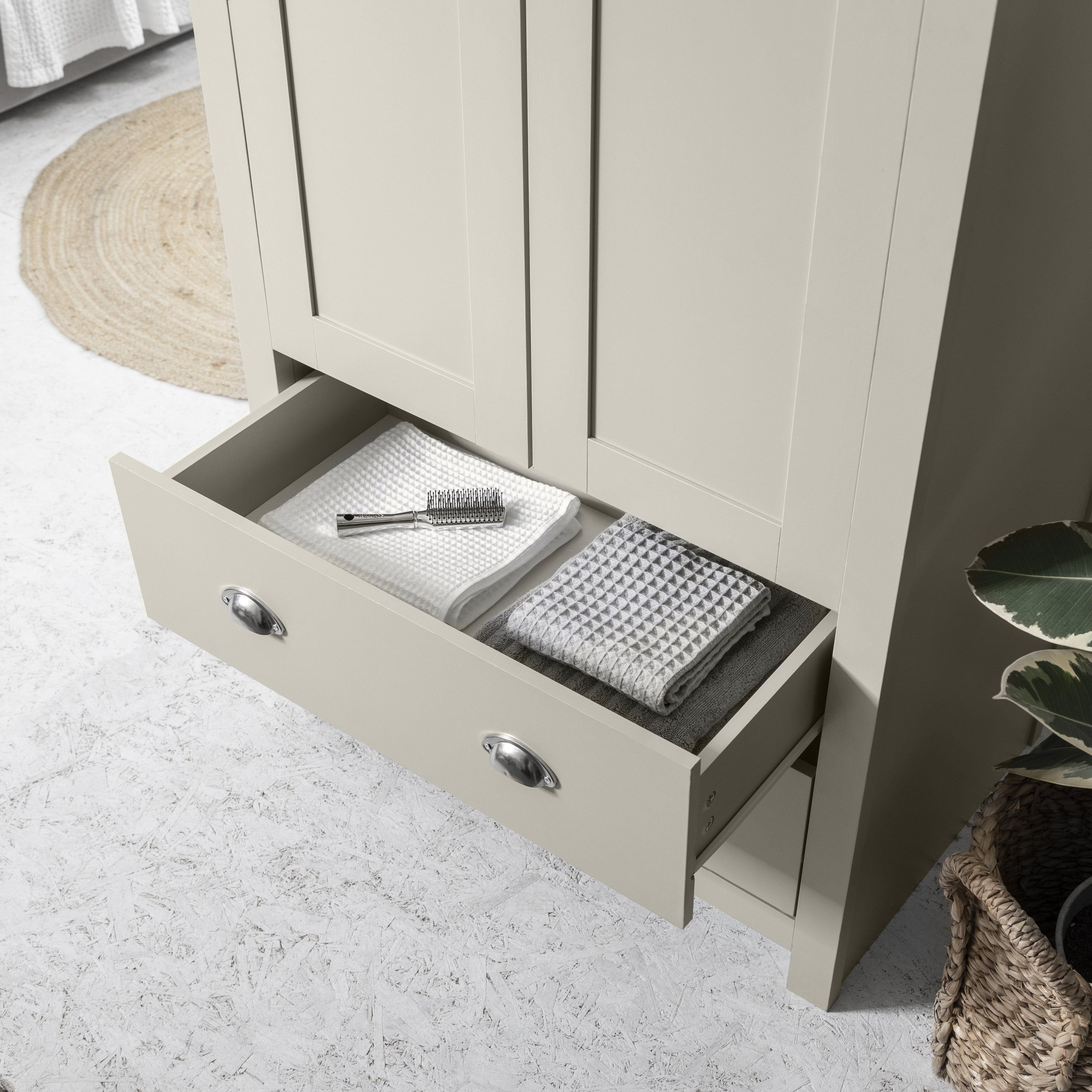 Outlet - Bampton 2 Door Wardrobe in Grey – Laura James