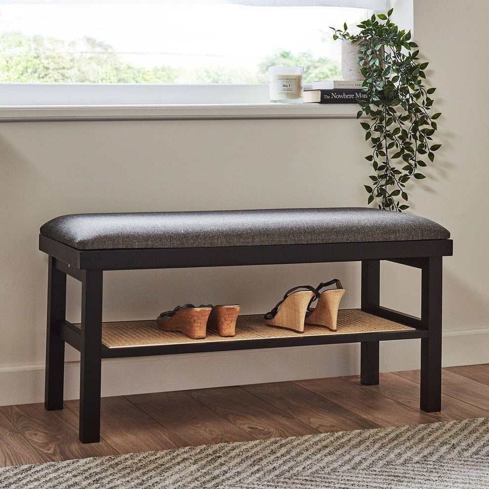 OUTLET - Charlie Hallway Bench - Black – Laura James