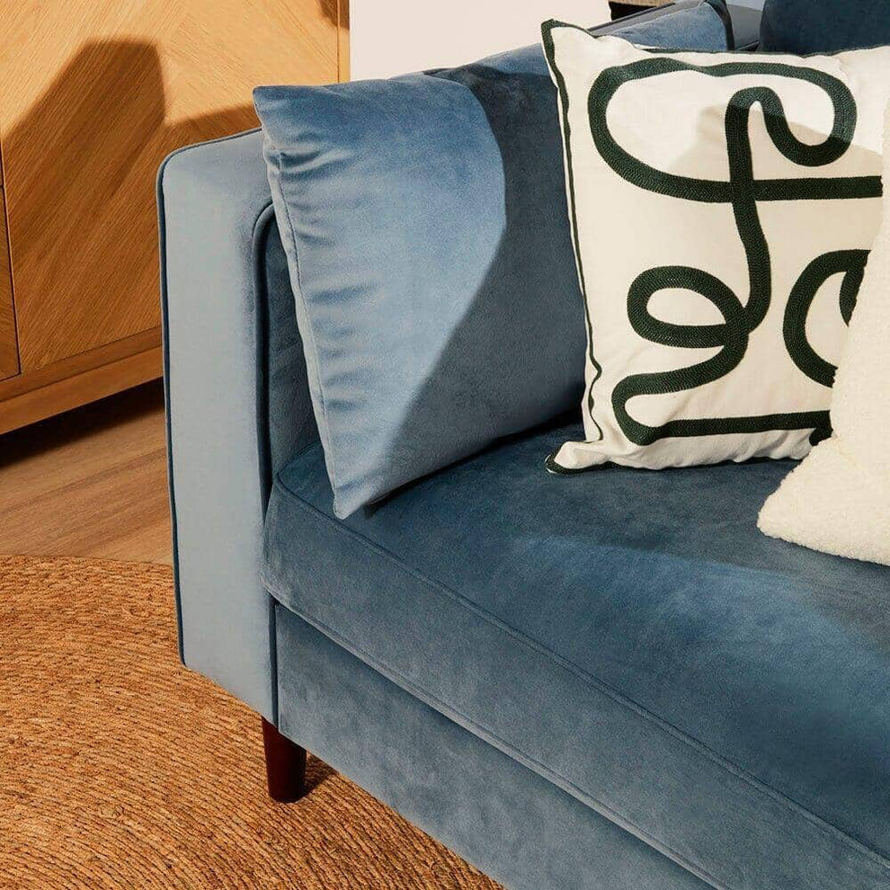Emily Blue 3 Seater Sofa - Laura James