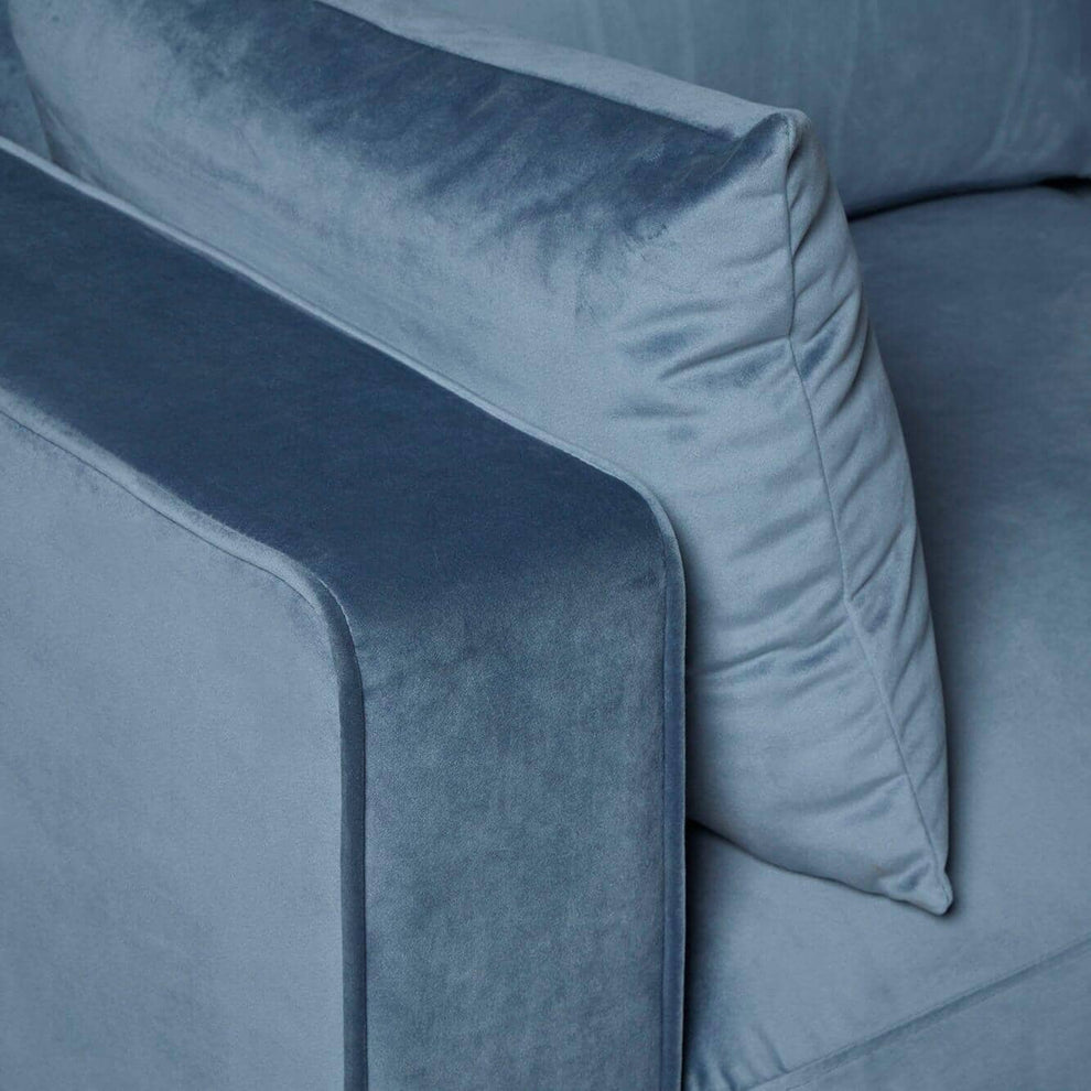 Emily Blue 3 Seater Sofa - Laura James