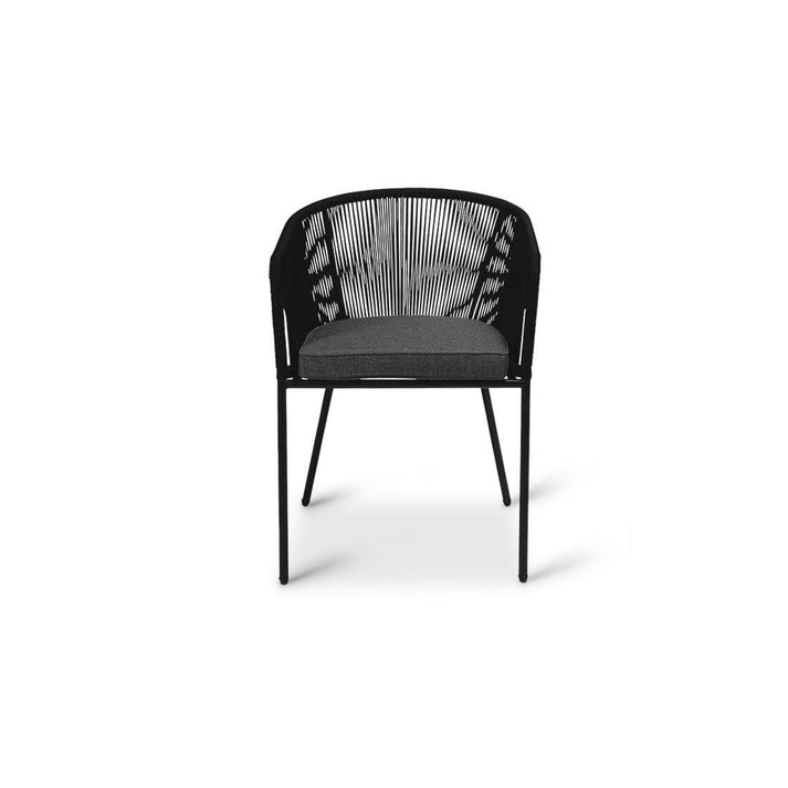 Hali Rope Chair Black with Cushions - Set of 2 - Laura James