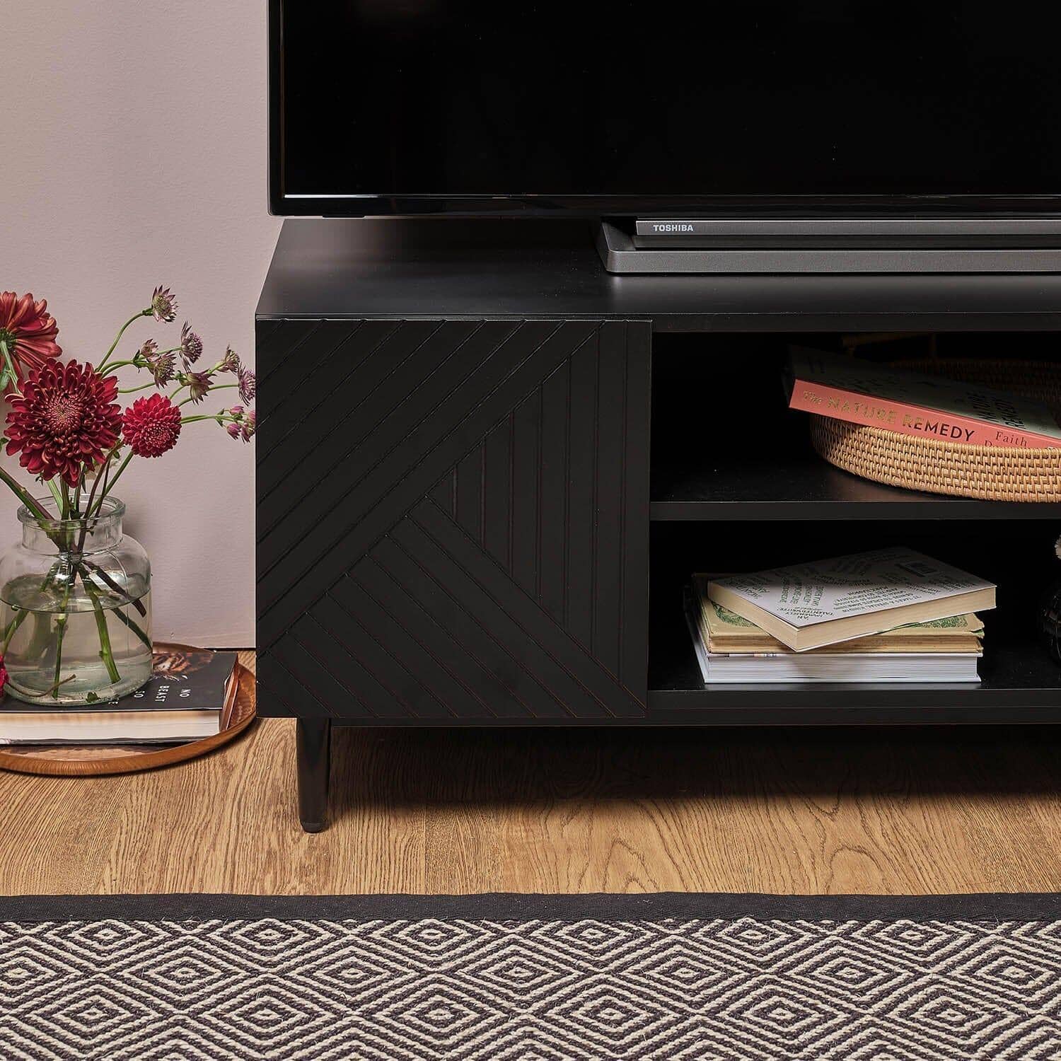 Outlet - Jack TV Unit - Geometric - Black – Laura James