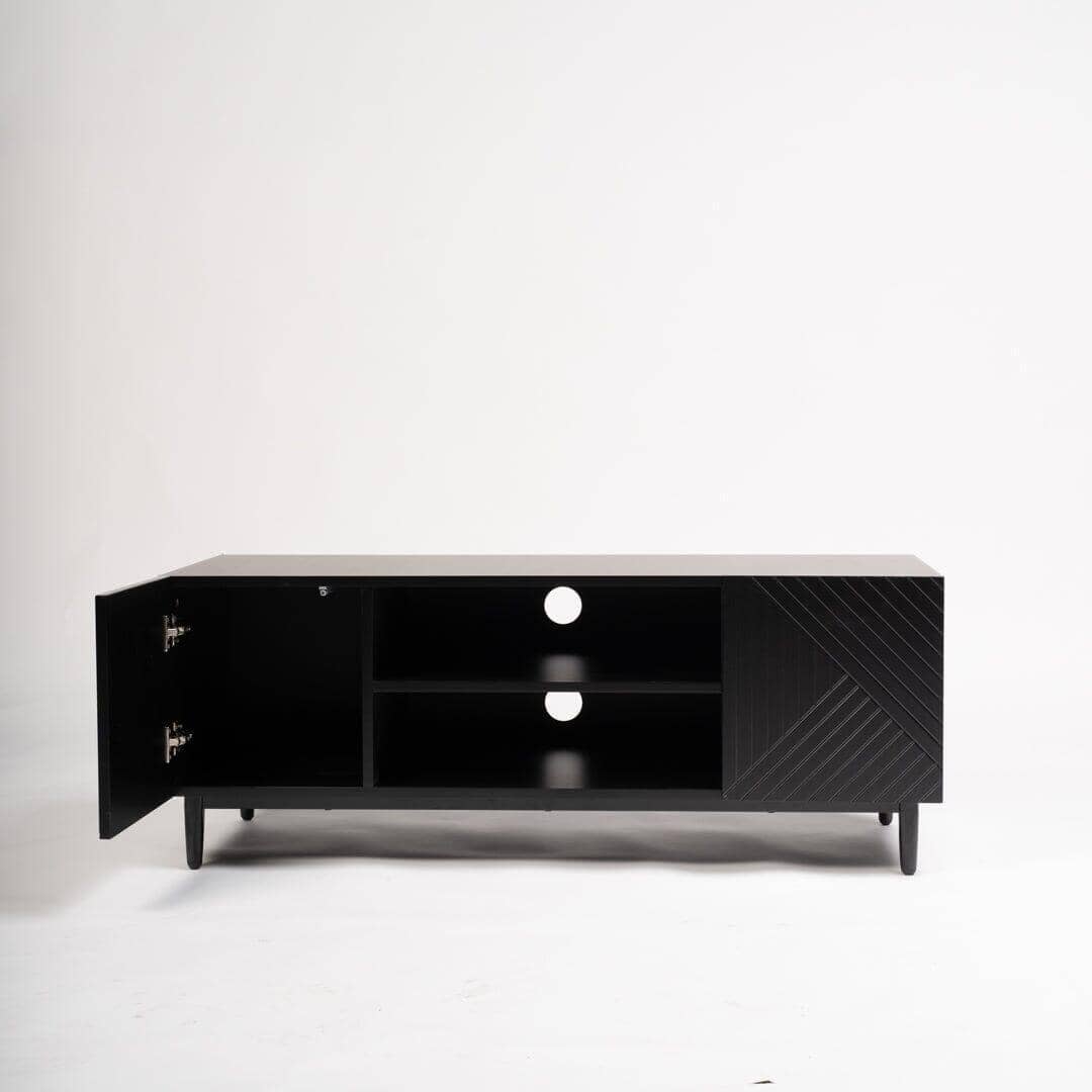 Outlet - Jack TV Unit - Geometric - Black – Laura James