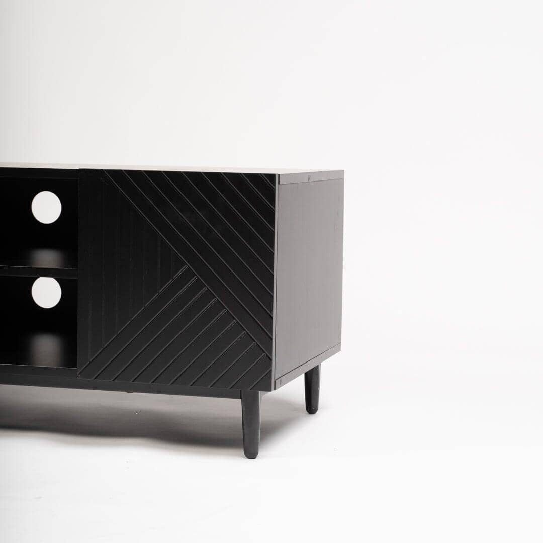 Outlet - Jack TV Unit - Geometric - Black – Laura James