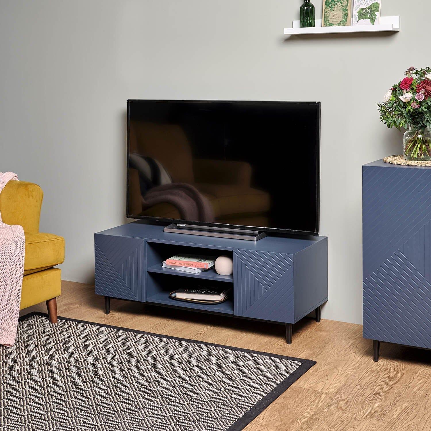 Outlet - Jack TV Unit - Geometric - Blue – Laura James