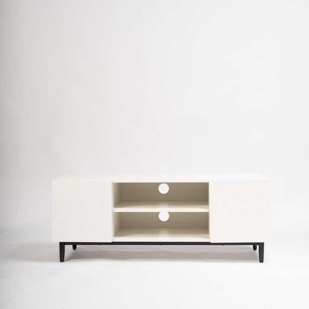 Outlet - Jack TV unit - geometric - white – Laura James