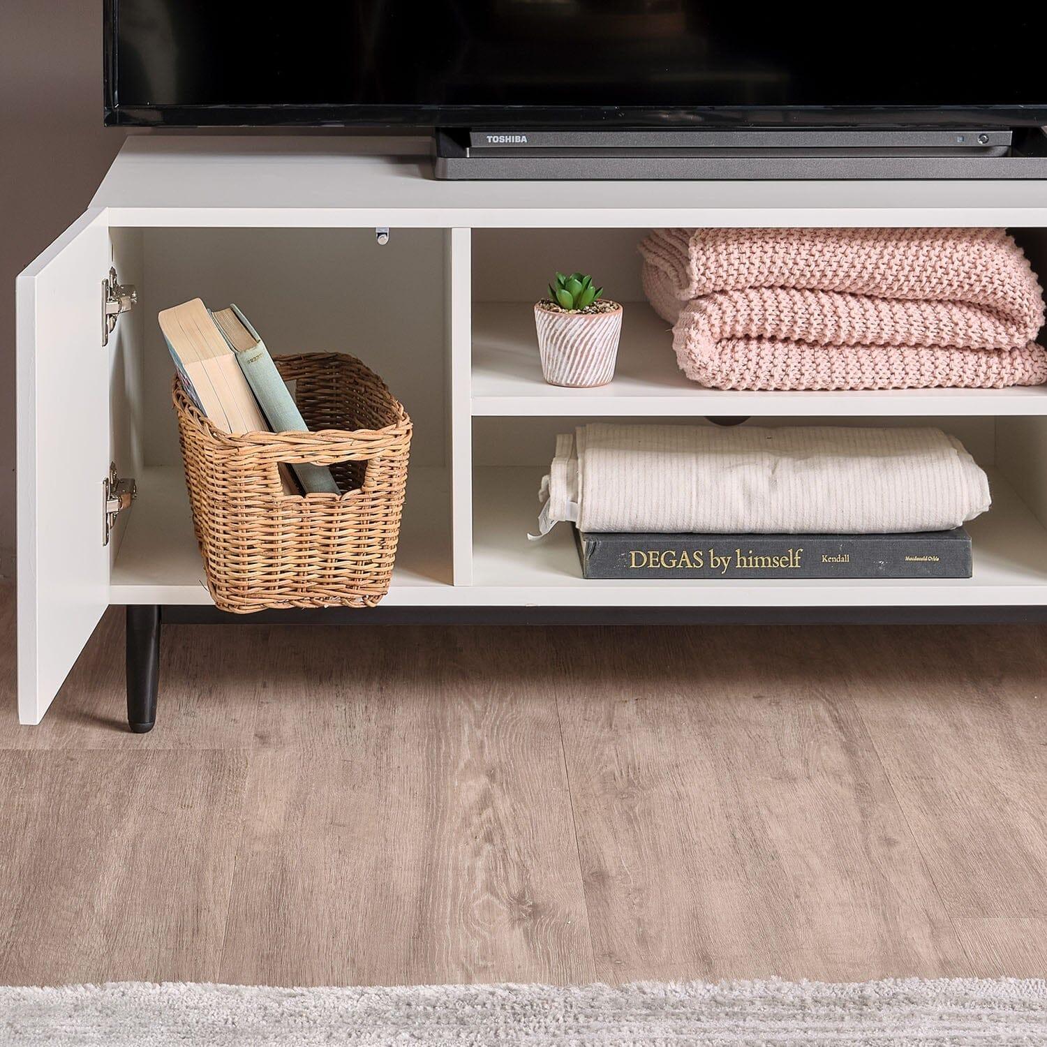 Outlet - Jack TV unit - geometric - white – Laura James