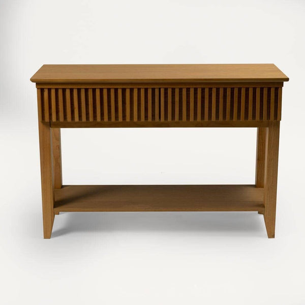 Willow Natural Wood Fluted Console Table - Laura James