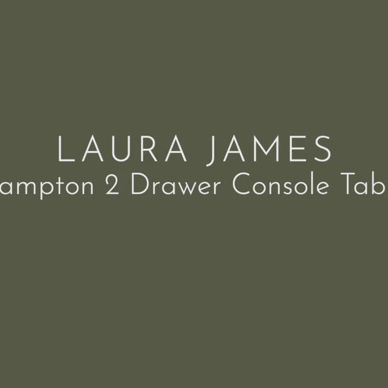 Bampton 2 Drawer Console Table - Stone Grey - Laura James