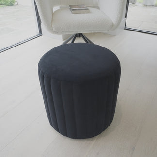 Penelope Drum Stool - Black - Laura James