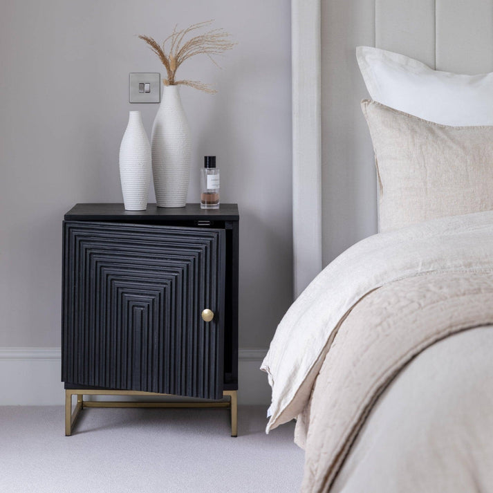 Black Bedside Table - Laura James