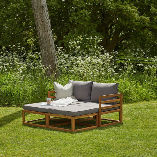 Rowan Wooden Garden Double Day Bed Sofa - Laura James