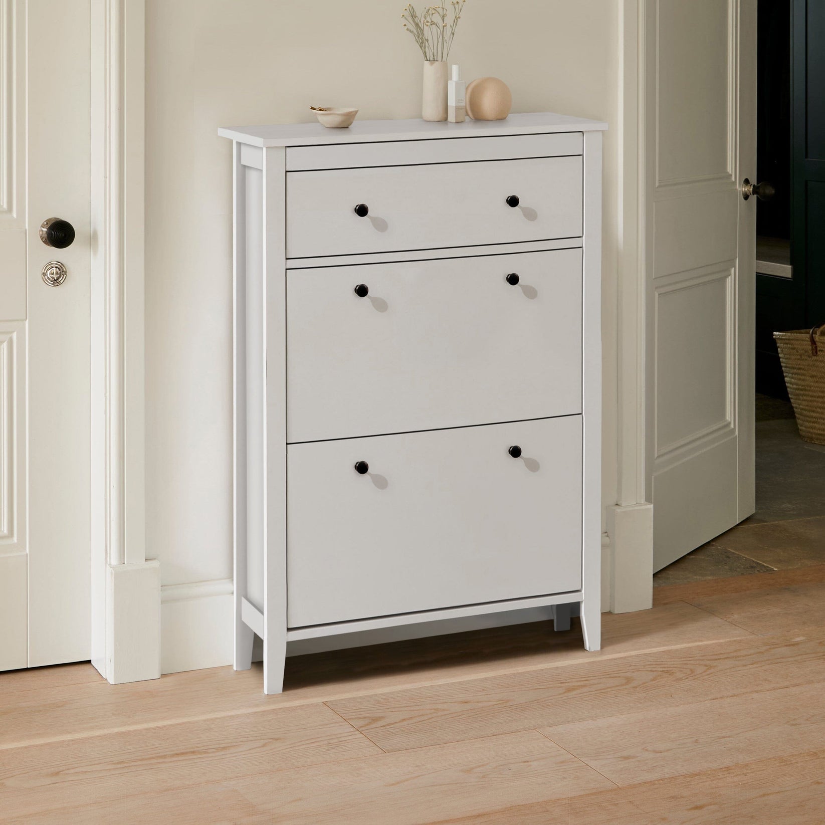 Sandhurst Shoe Cabinet - 3 Door - White – Laura James