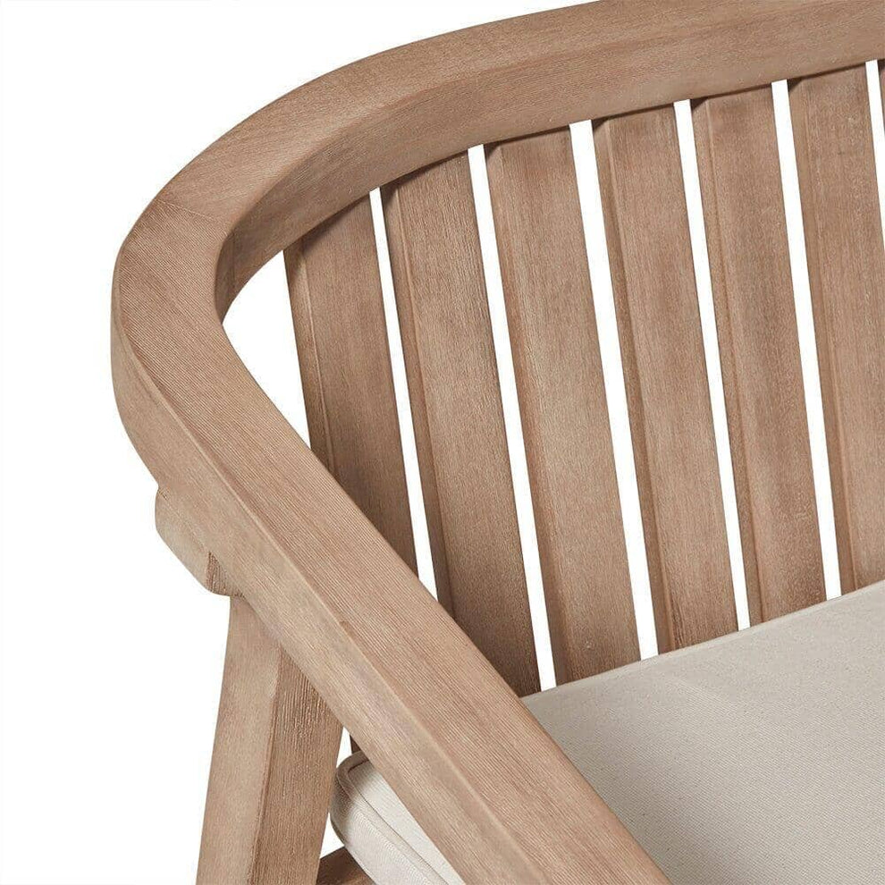 Shiro Premium Whitewash Wooden Garden Bench - Set of 2 - Laura James