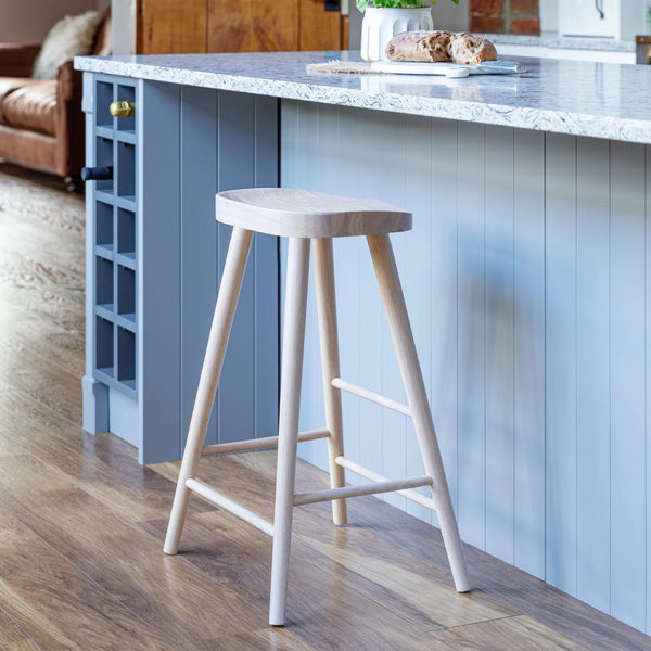 Silvester Whitewash Bar Stool – Laura James