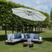 Thea Garden Corner Sofa Set & Cream Parasol - Laura James