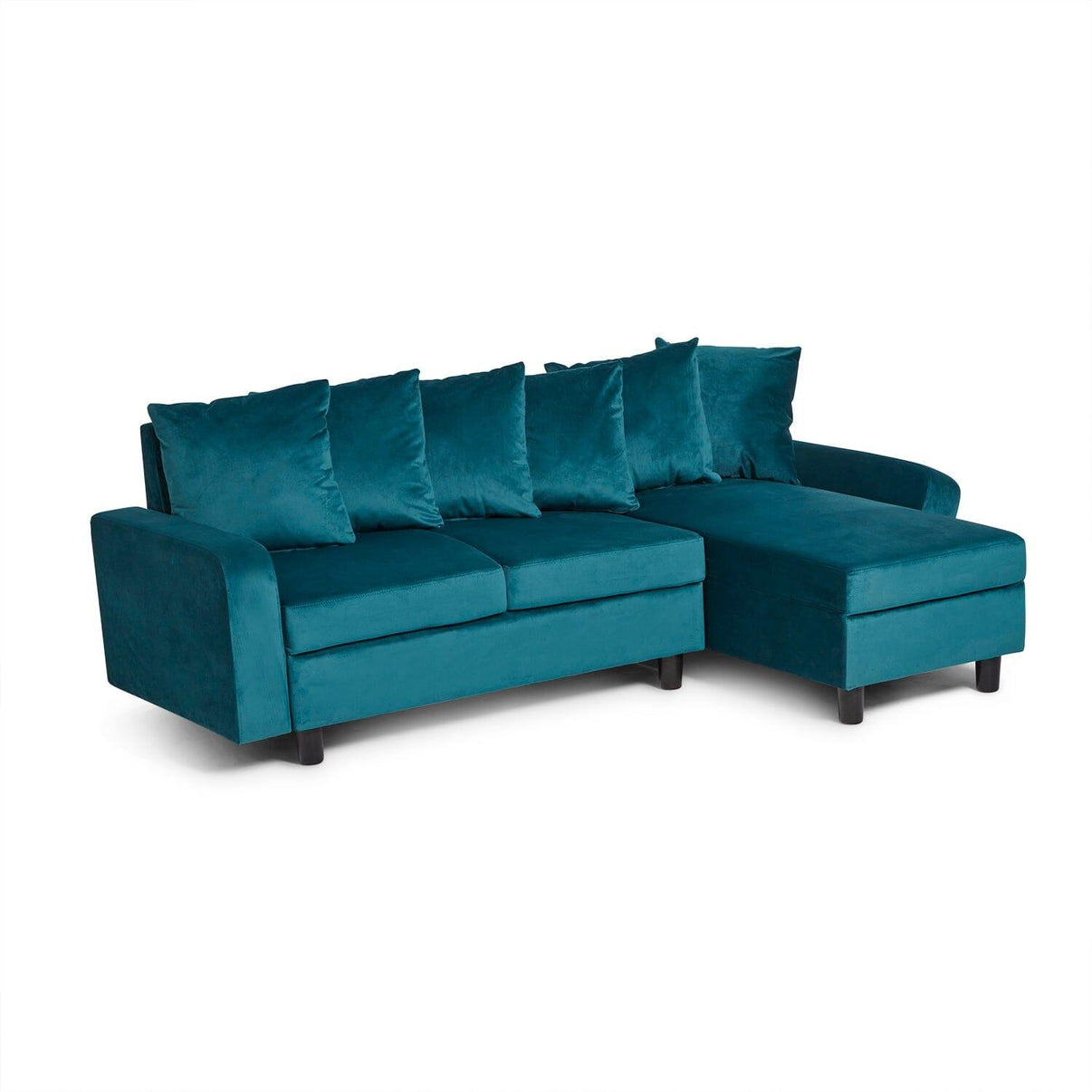 Tracy Teal Blue Chaise Corner Sofa - Laura James