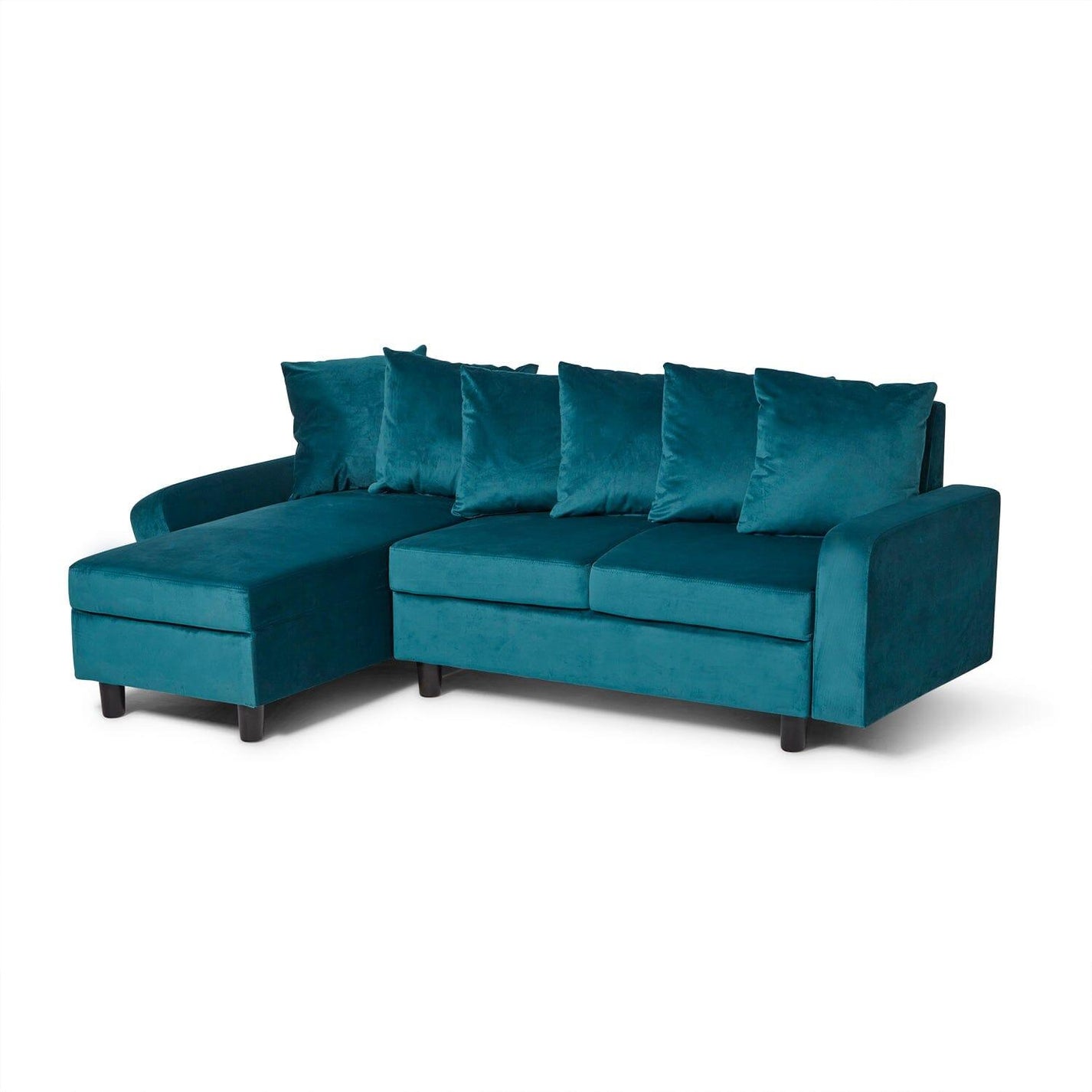 Tracy Teal Blue Chaise Corner Sofa - Laura James