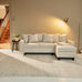Tracy Cream Oatmeal Chaise Corner Sofa - Laura James