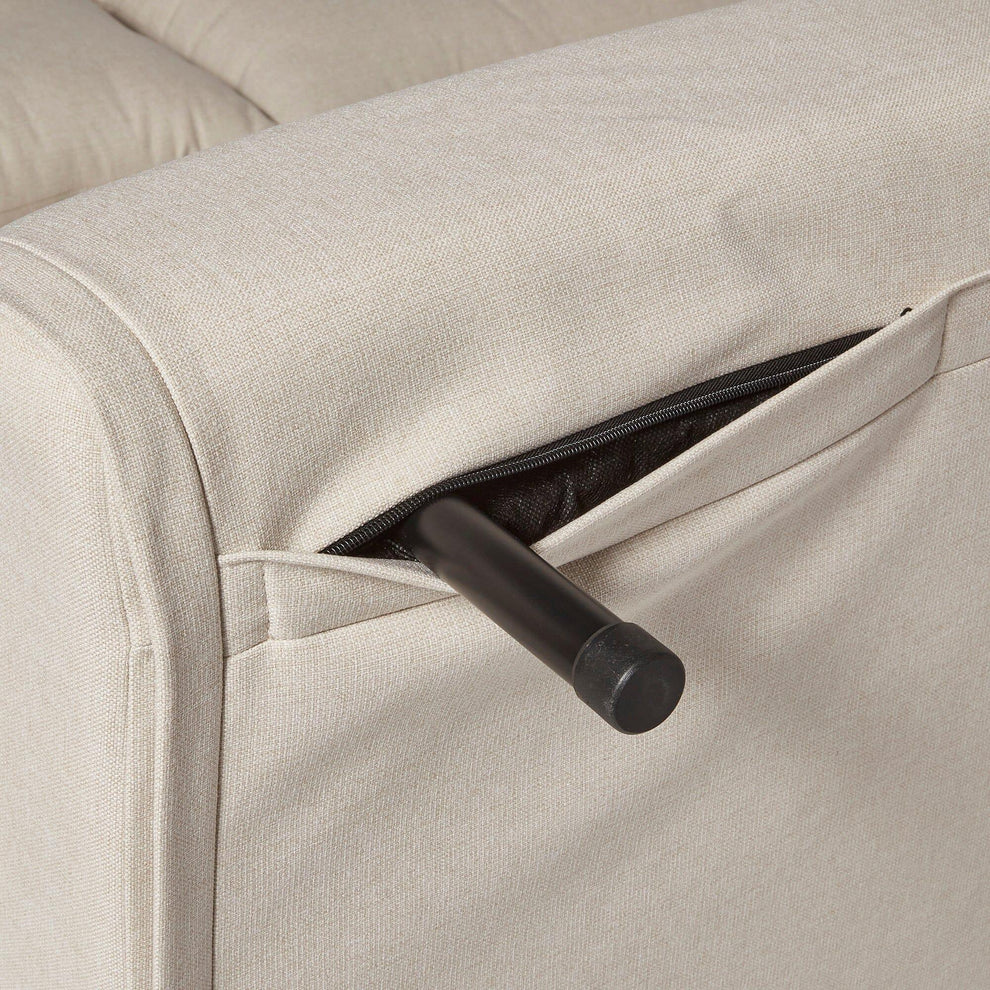 Una Oatmeal Linen Double Sofa Bed - Laura James