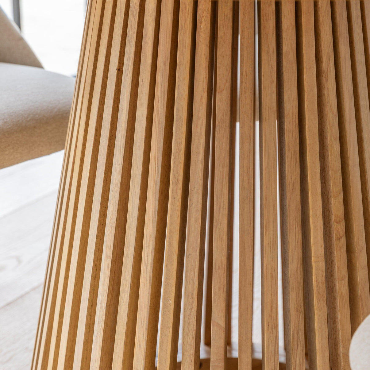 Willow Pale Oak Round Dining Set with Oatmeal Dining Chairs - Laura James