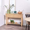 Willow Wood Fluted Console Table - Pale Oak - Laura James