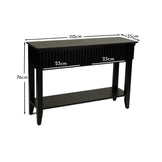 Willow Black Wood Fluted Console Table - Laura James
