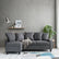 OUTLET - Tracy Corner Sofa - Grey Linen with Black Legs – Laura James