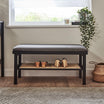Charlie Hallway Bench - Cane - Black – Laura James