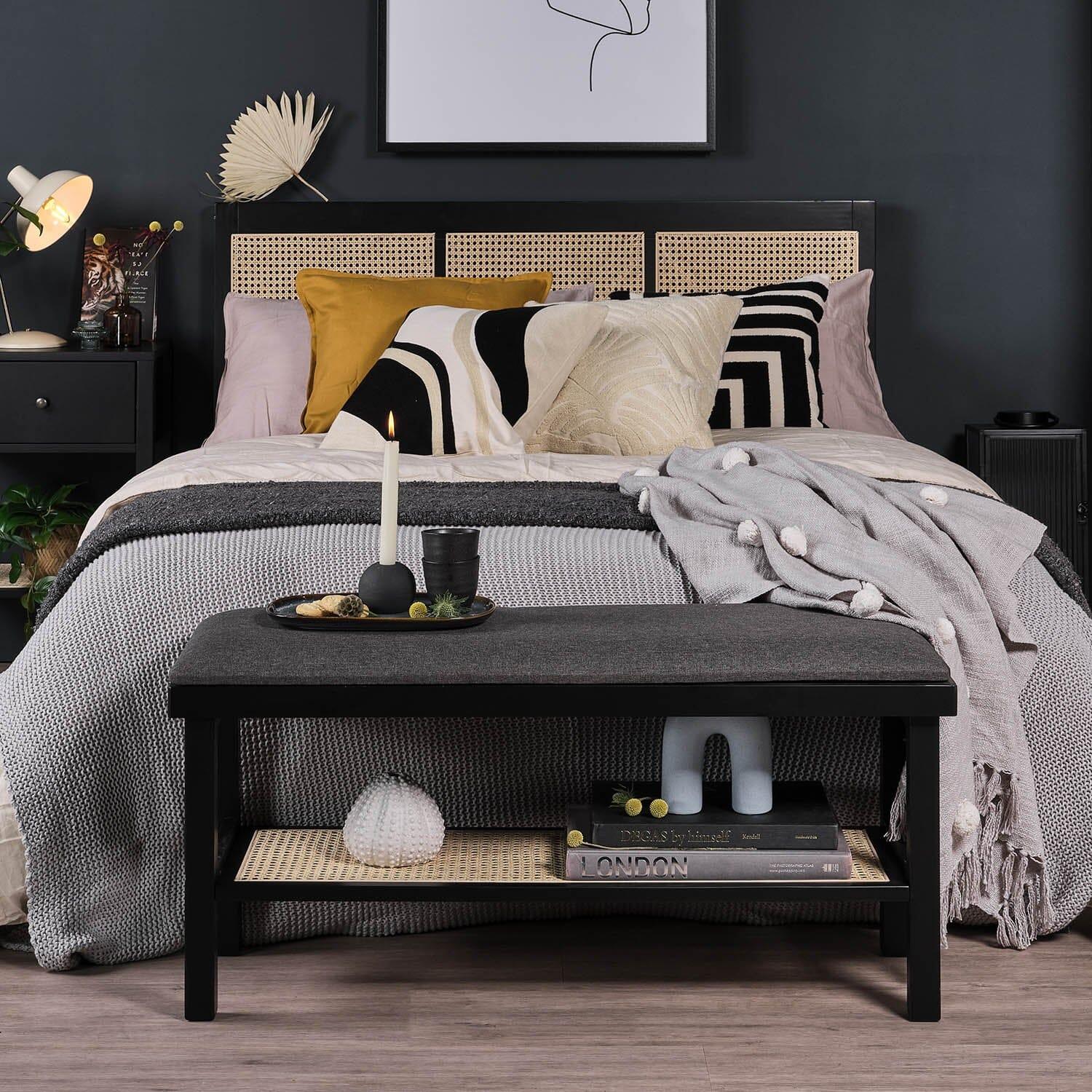 King Bed Frame Set Modern Upholstered Cal King Bed Platform Bed Frame