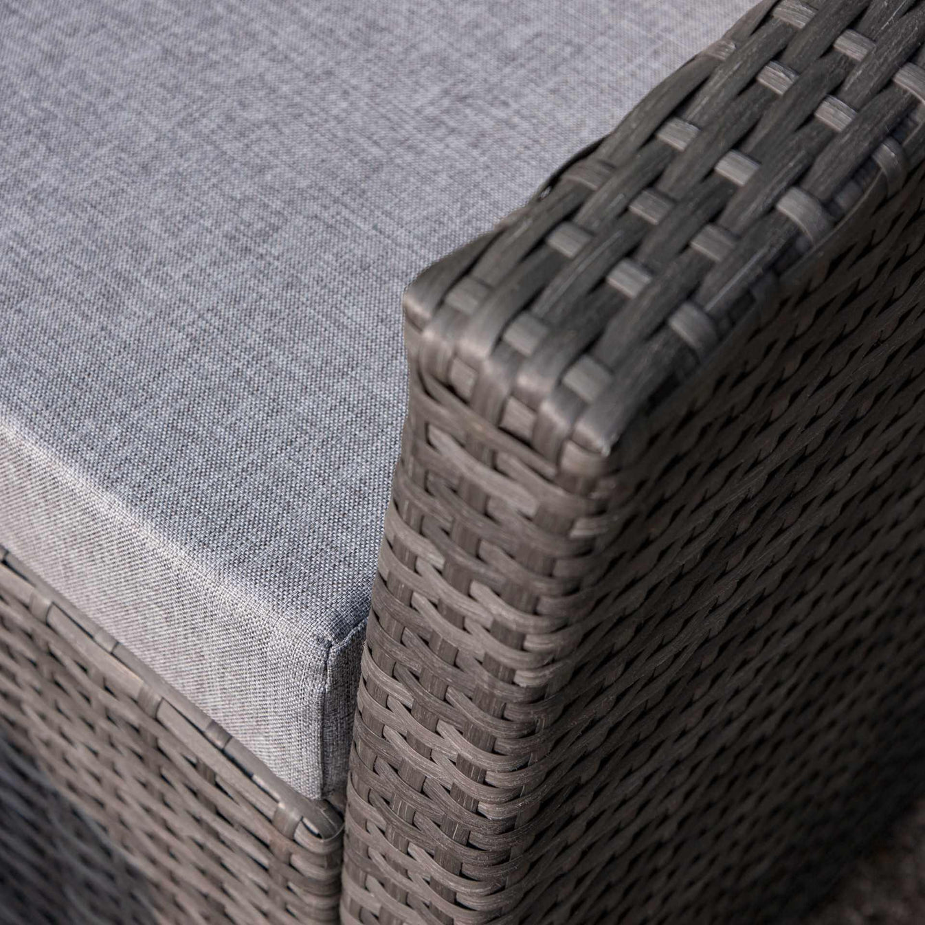 Cote Grey Rattan Garden Sofa Set with Grey LED Parasol - Laura James