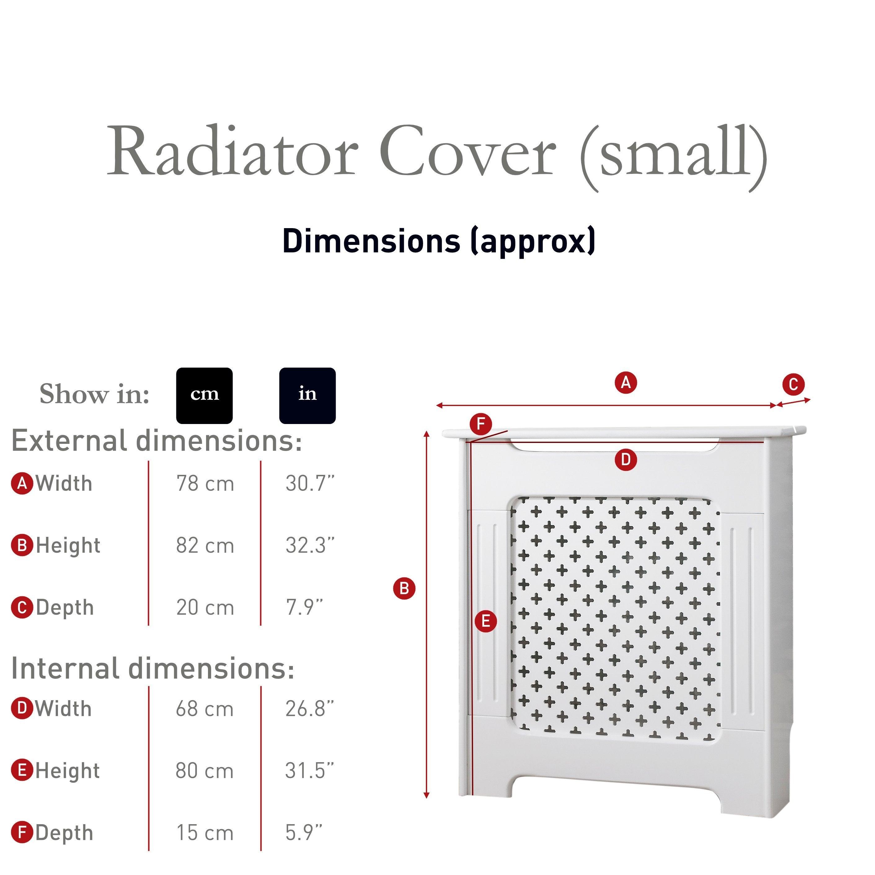 Edith Small White Radiator Cover - Laura James