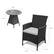 Kemble 2 Seater Rattan Garden Bistro Dining Set - Black – Laura James