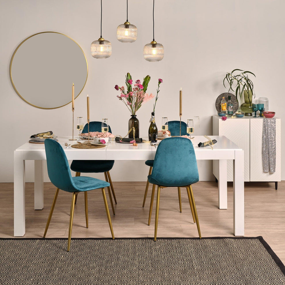Magnus White Wood Extendable dining table – Laura James